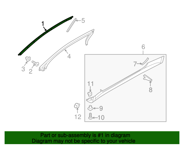 82860-2M000 - Drip Molding - 2010-2016 Hyundai Genesis Coupe | World ...