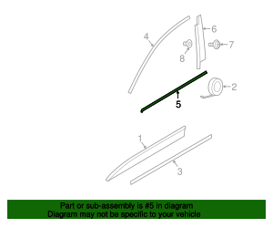 Genuine Porsche Belt Molding for 2015-2020 Porsche Macan | OEM Part ...