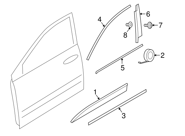 Lower Molding - Porsche (95B-898-561-A-G2X) | Sunset Porsche Parts