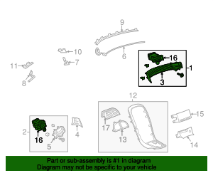 2013-2016 Chevrolet Molding Assembly 22837555 | GMPartsDirect.com