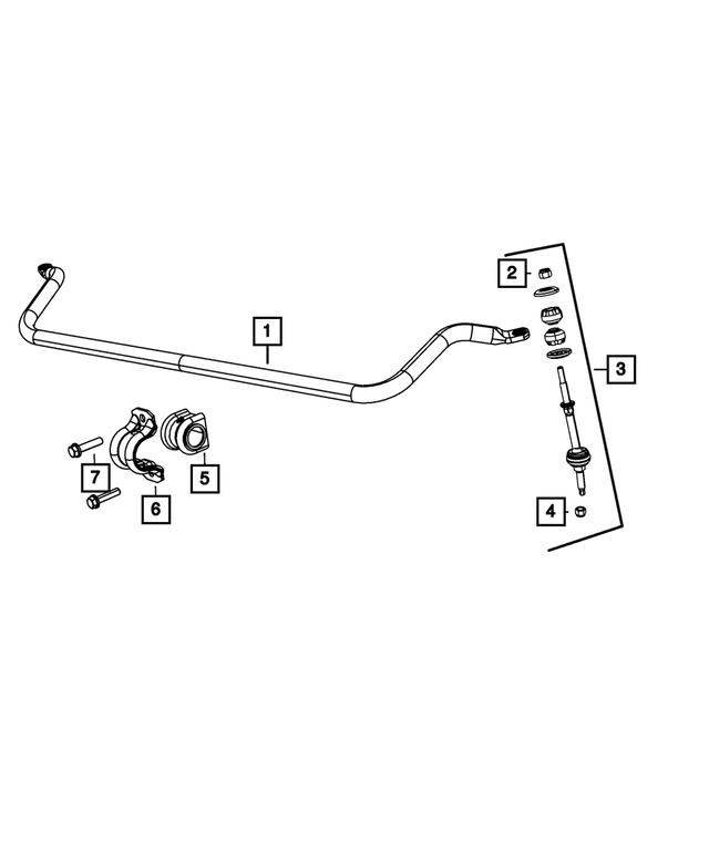 MOPAR GENUINE FRONT BAR - 68137193AC - 68137193AC | Mopar Online Parts