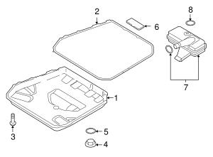 2010-2018 Audi Transmission Oil Filter 0B5-325-429-E | Genuine Audi Parts