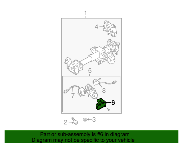 2004-2008 Chevrolet Ignition Switch 96238726 GM | GMPartsDirect.com