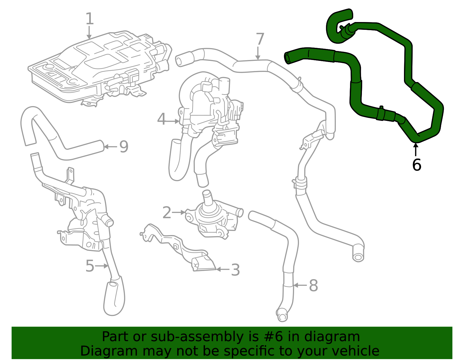 2021-2024 Toyota Mirai 2021-2024 Toyota Mirai - Heater Hose 87209-62080 ...