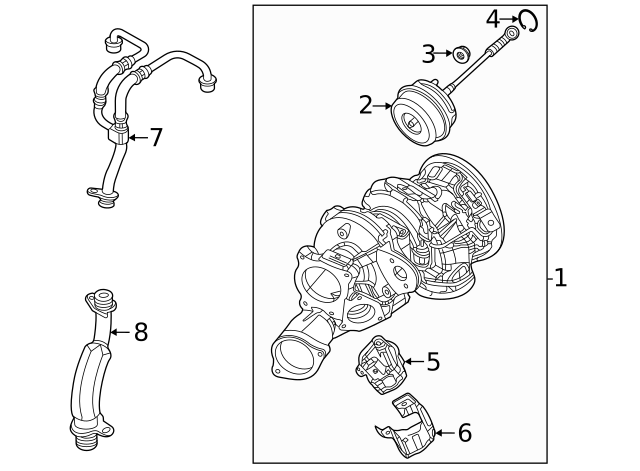 Genuine Audi 0P2-145-701-H | Turbocharger | FREE Shipping on Most ...