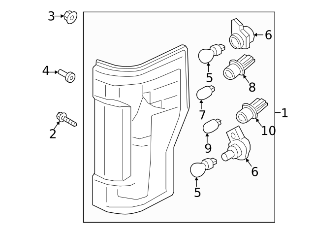 2020-2023 Ford Turn Signal Light Bulb JL3Z-13466-G | GetOEMParts.com