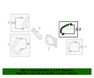 2019-2020 Hyundai Santa Fe Inlet Hose 25421-S2500 | Hyundai Wholesale ...