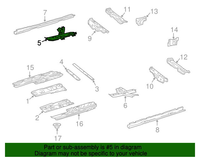 204-610-08-10 - Front Side Member 2008-2017 Mercedes-Benz | Mercedes ...