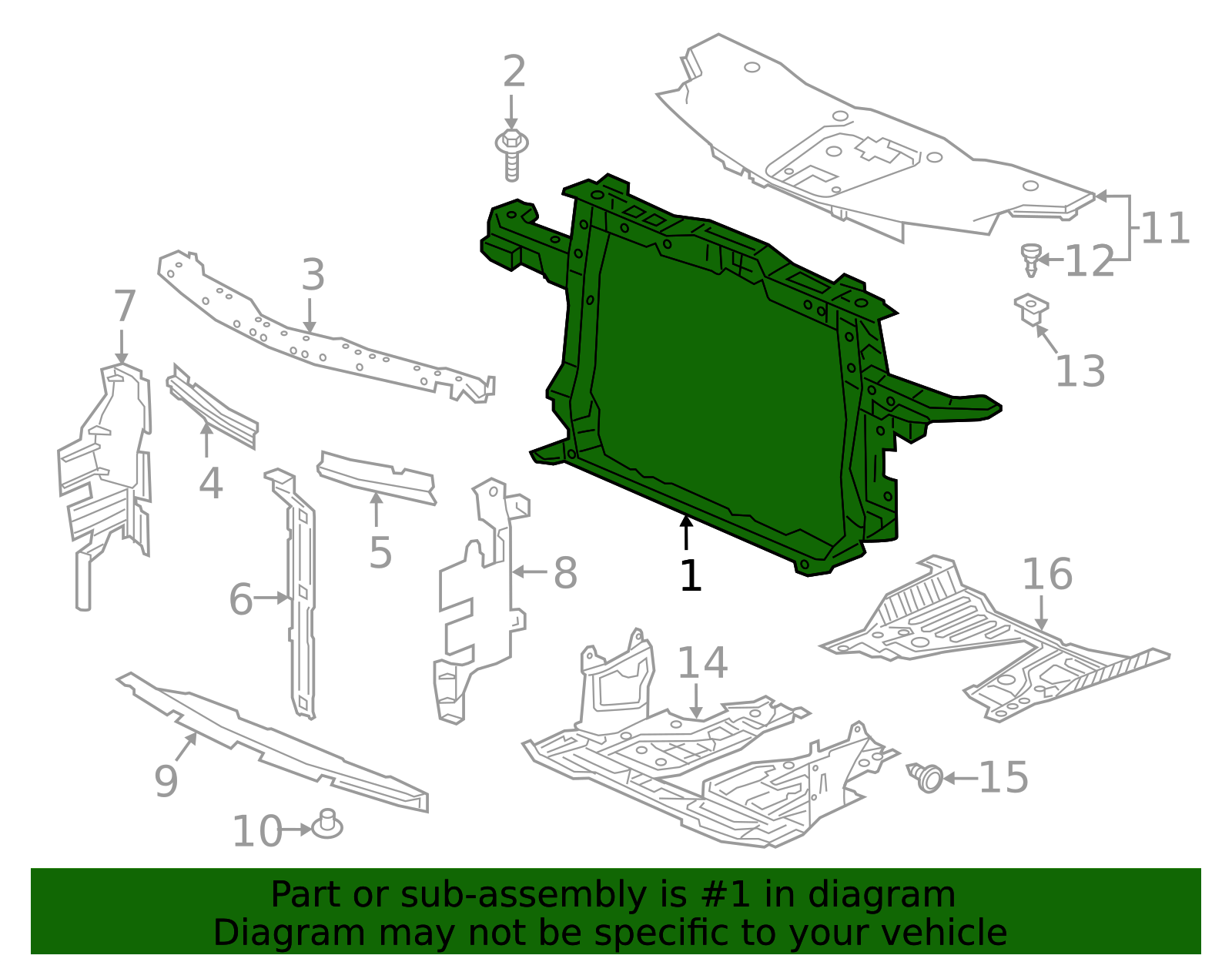 2019-2025 Acura RDX Radiator Support 60400-TJB-A00ZZ | OEM Parts Online