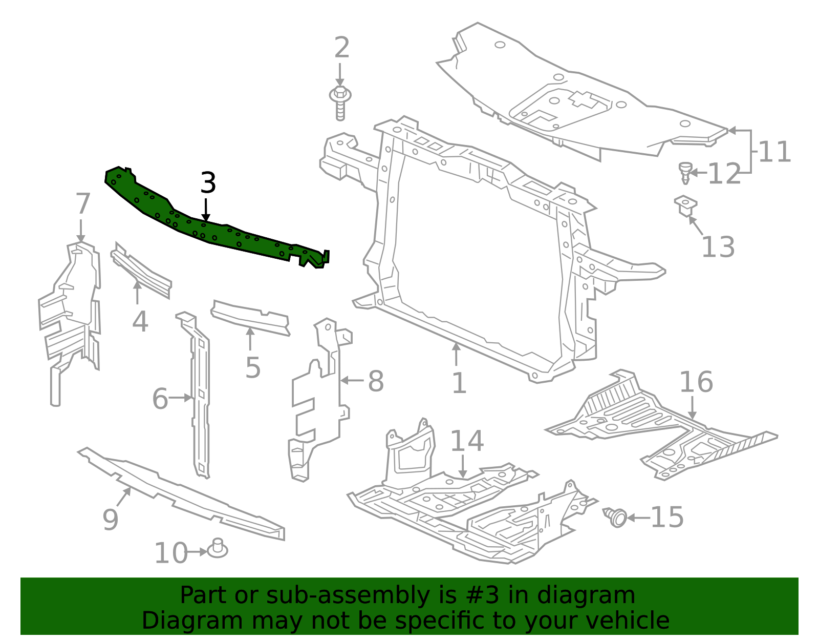 71160-TJB-A00 - High-Quality Reinforced Beam for 2019-2025 Acura RDX ...