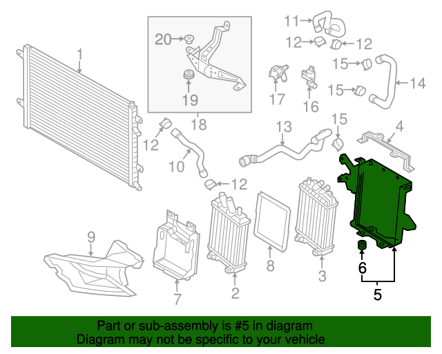 2013-2016 Audi Radiator Mount Bracket 4H0-121-239-C | AutoNationParts.com