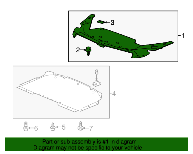 2013-2019 Cadillac ATS Front Compartment Front Sight Shield 23199234 GM ...