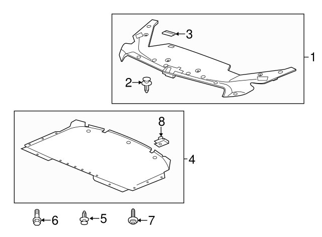 23457489 - OEM GM Lower Deflector | GMPartsCenter.net | GM Parts Center