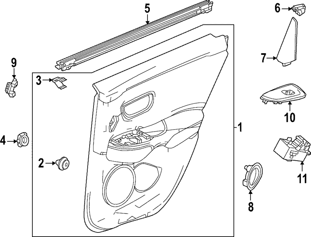 72498-3W0-A01 - 2023-2025 Honda HR-V - Corner Trim | Genuine Honda Parts
