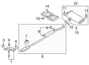 28610-D3040 - Front Muffler - 2016-2018 Hyundai Tucson | hyundaiparts