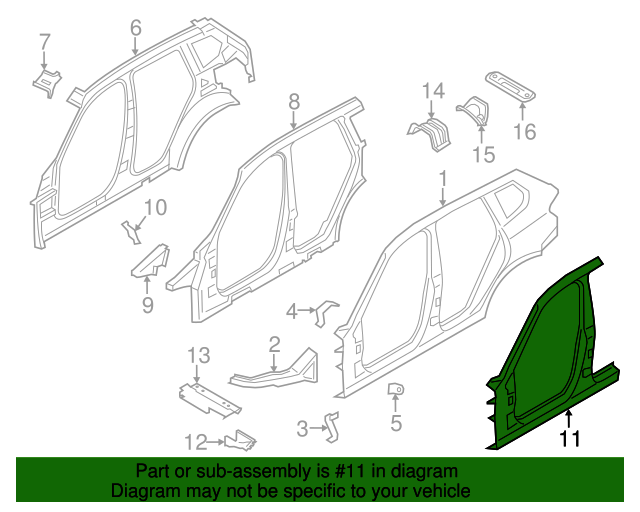 41117385420 - 2015-2018 BMW X4 Aperture Panel (41-11-7-385-420) | BMW ...