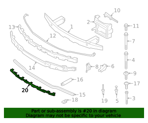 51117422218 - 2019-2022 BMW Lower Absorber (51-11-7-422-218) | BMW of ...