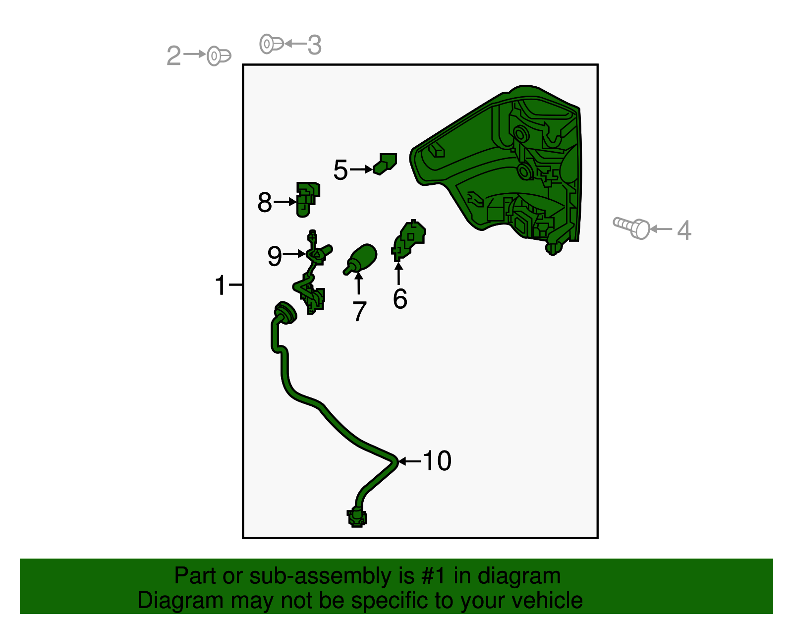 2016-2024 Nissan Combo Lamp Assembly 26550-EZ23D | My Nissan Part