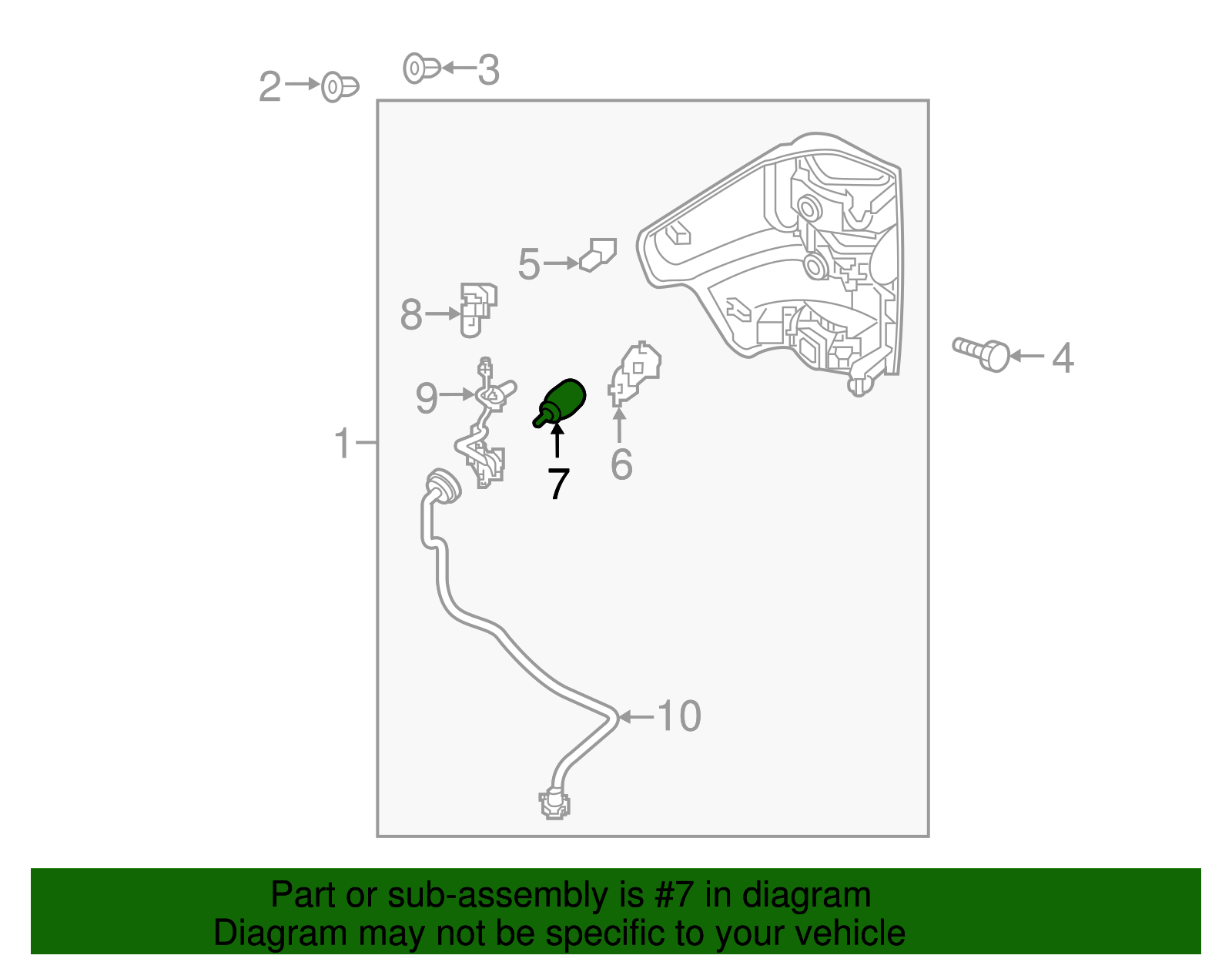 2016-2025 Nissan Backup Lamp Bulb 26261-9B91B | Nissan OEM Parts Online