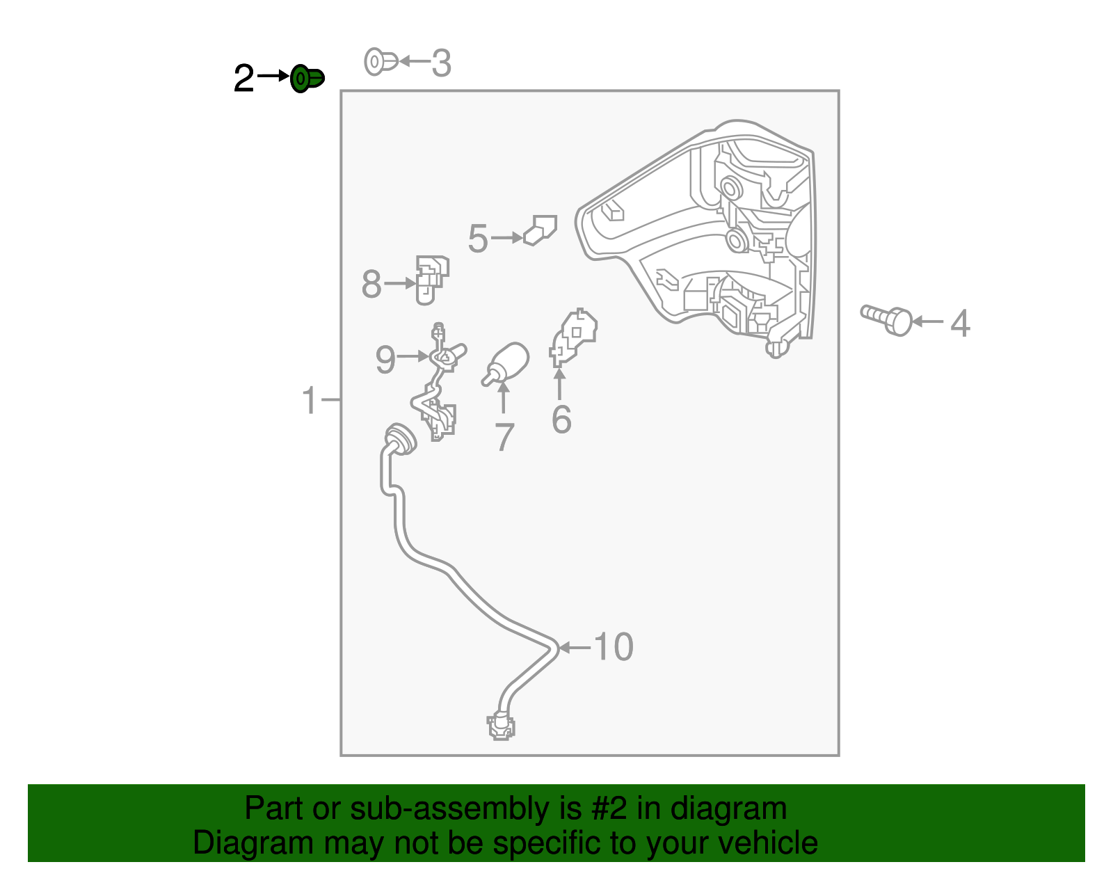 Genuine OEM Nissan 1996-2025 Nissan Combo Lamp Assembly Grommet 26557 ...