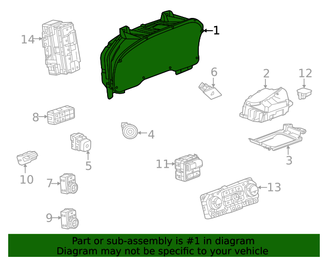 2021-2022 GM Inst Cluster 84857729 | GMPartsDirect.com
