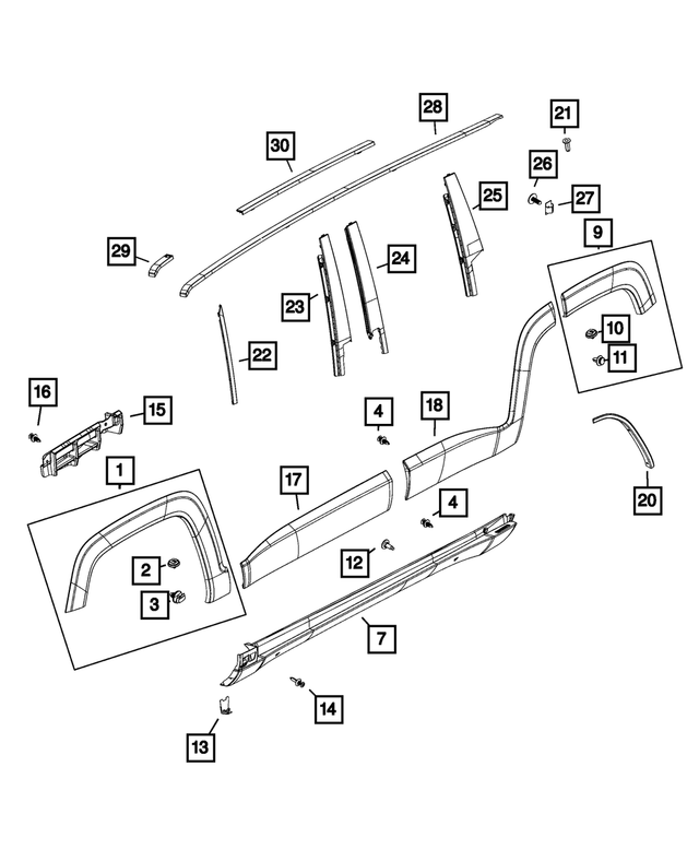 2015-2017 Jeep Renegade Push On Retainer 68202176AA | Mopar Estores