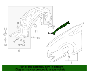 2013-2020 Toyota Fender Bracket SU003-01393 | AutoNationParts.com
