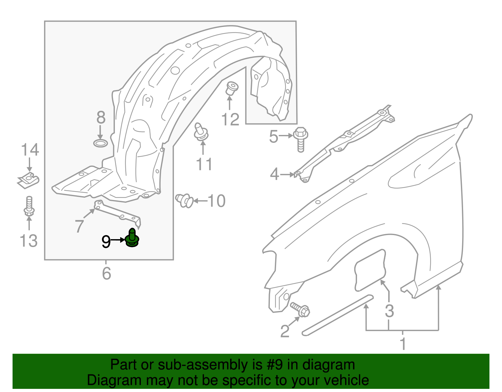 2013-2024 Toyota Fender Liner Retainer Clip SU003-04134 | Toyota Parts ...