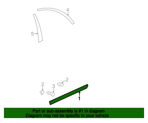 2005-2006 Hyundai Elantra Door Molding 87722-2D501 | AutoNationParts.com