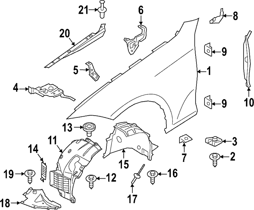 41-00-8-082-028 - 2021-2024 BMW M3 - Fender | BMWPartsHub
