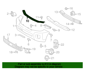 2013-2015 Toyota Land Cruiser Upper Retainer 52521-60130 | Toyota Parts ...