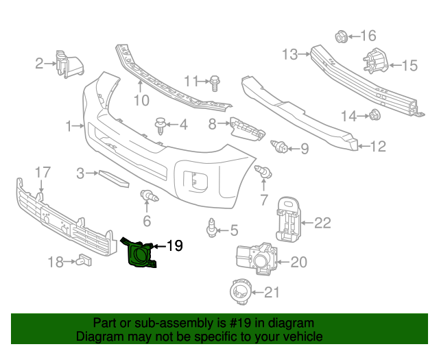 52030-60901 - Fog Lamp Bezel - 2013-2015 Toyota Land Cruiser | OEM ...