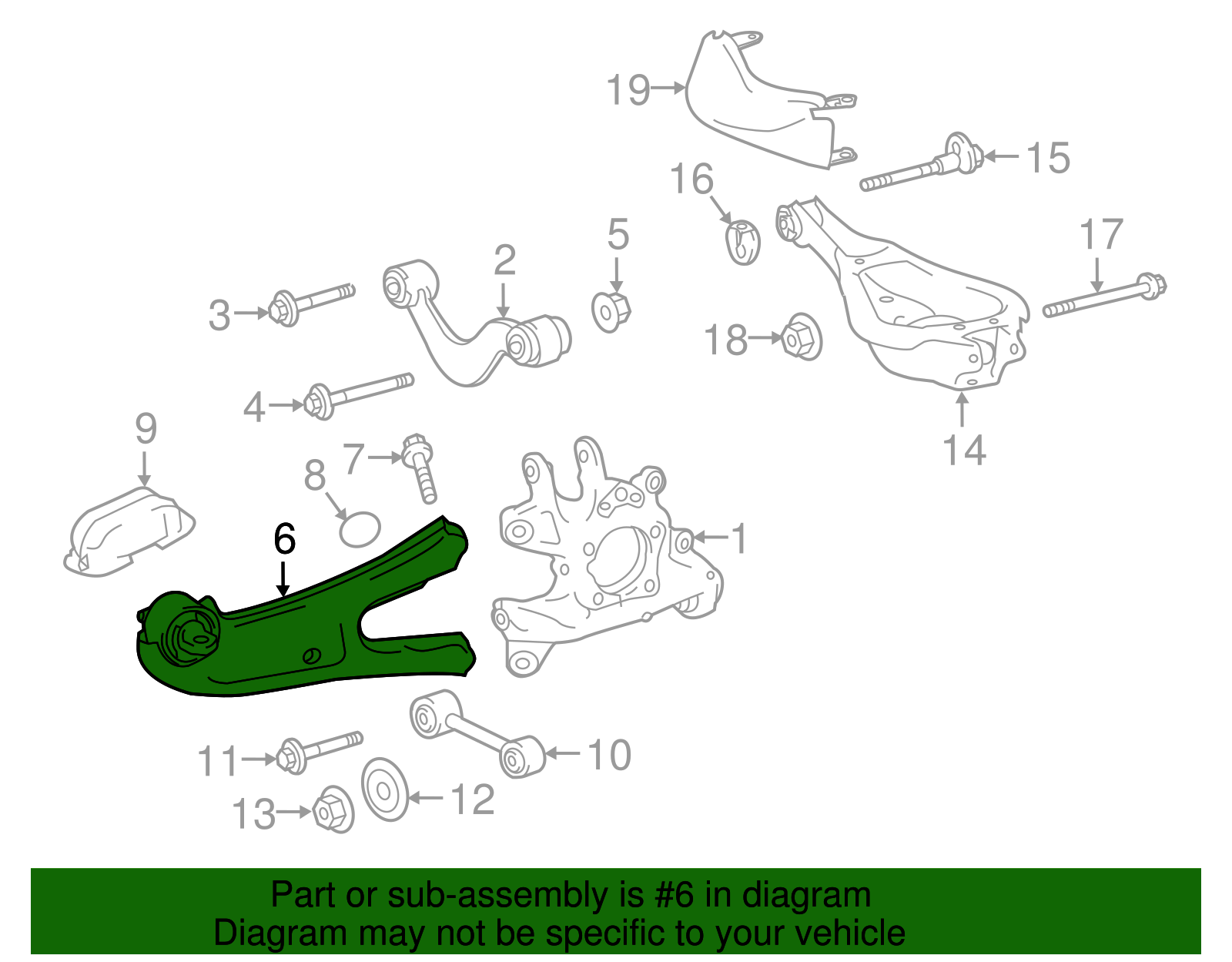 48760-0E080 - 2016-2022 Lexus - Trailing Arm | My L Parts