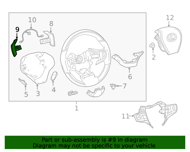 2019-2024 Lexus Paddle Switch 84610-33030 | AutoNationParts.com