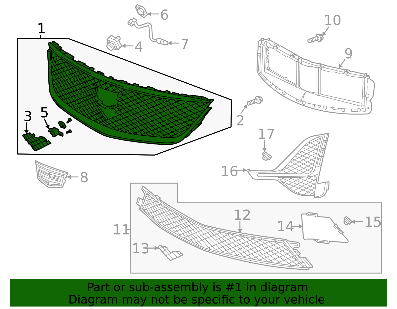 2020-2021 Cadillac CT5 Front Grille 84871442 | Karl Auto Parts