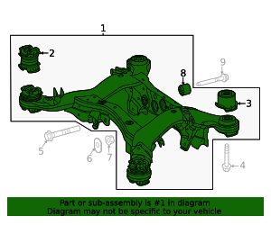 167-350-01-00 - Suspension Subframe Crossmember 2020-2024 Mercedes-Benz ...