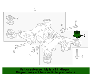 2020-2023 Mercedes-Benz Suspension Crossmember Insulator 167-351-01-00 ...