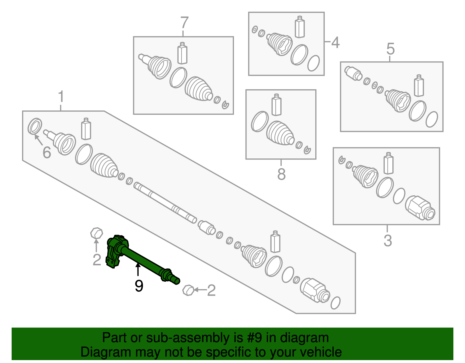 49560-D4350-SJ - Intermediate Shaft 2016-2020 Kia Optima | Kia.Parts