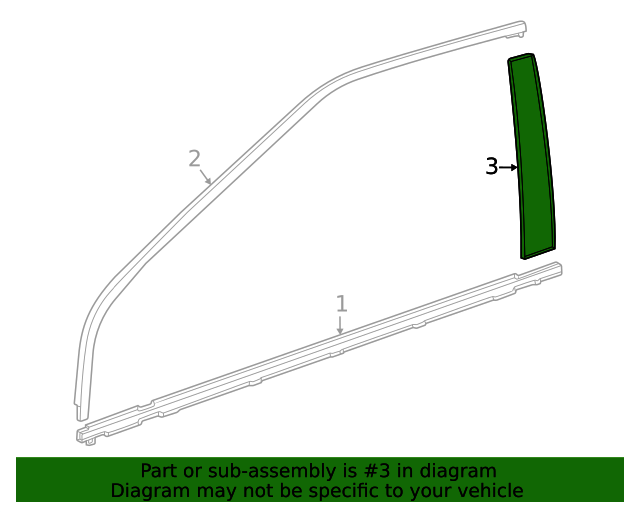 2016-2020 Toyota Mirai Frame Molding 75071-62010 | Toyota Parts Center