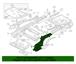 2016-2017 Mazda 6 Rear Rail Assembly G46G-54-810C | RealMazdaParts.com
