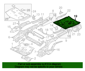 2014-2021 Mazda 6 Rear Floor Pan GHY6-53-750 | RealMazdaParts.com