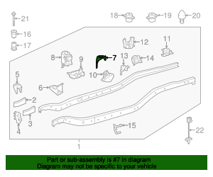 2007-2021 Toyota Tundra Cab Mount Bracket 51705-0C030 | Toyota San ...