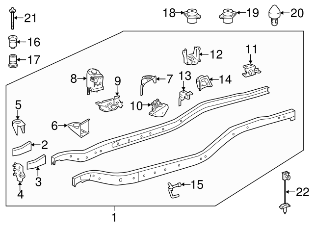 51073-0C010 - Frame Rail Bracket 2007-2021 Toyota Tundra | AutoNation Parts
