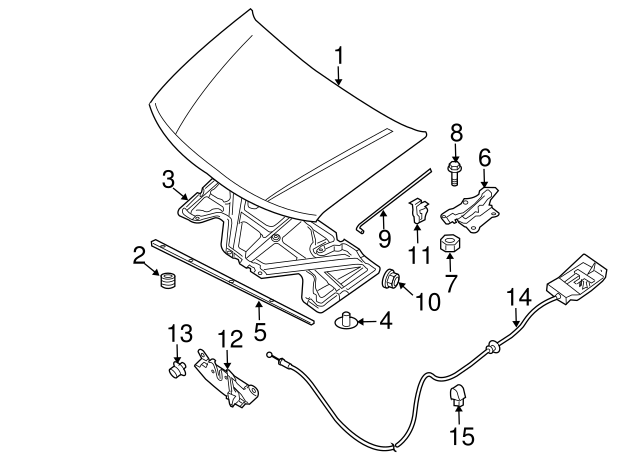 65722-EA000 - Support Rod Holder - 2005-2021 Nissan | Nissan OEM Parts ...