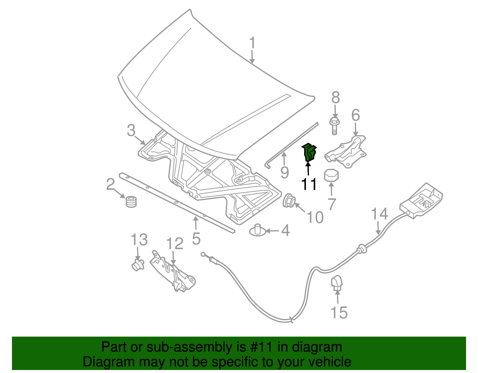 65722-EA000 - Support Rod Holder - 2005-2021 Nissan | Nissan OEM Parts ...