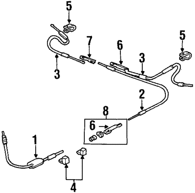 2001-2003 Oldsmobile Aurora Parking Brake Cable Equalizer 25515645 GM ...