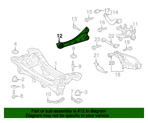 48760-12010 - Trailing Arm 2010-2017 Lexus | AutoNationParts.com