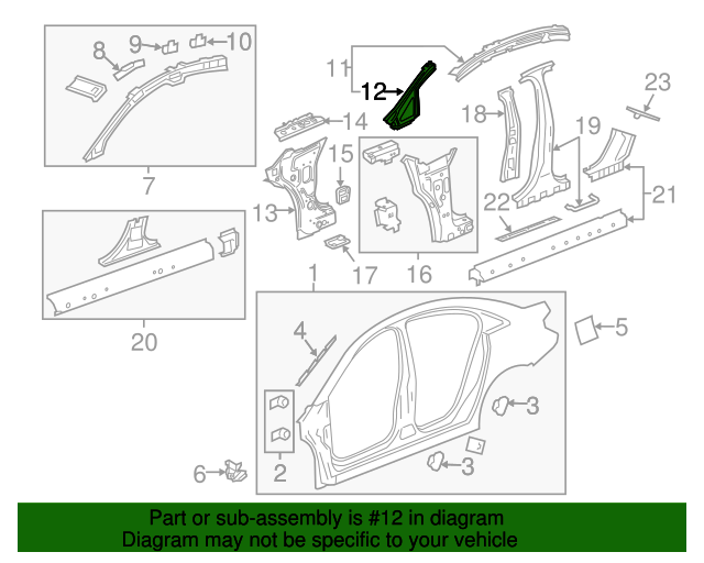 2012-2017 Buick Verano Front Section 23354335 | GMPartsDirect.com