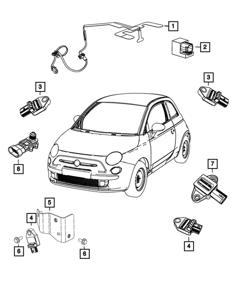 Sensors for 2015 Fiat 500 | Mopar eStore