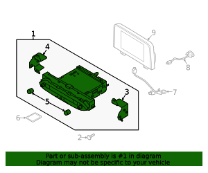 2021-2023 Genesis G70 Head Unit Assembly Avn 96560-G9MD0-VCA | OEM Parts Online